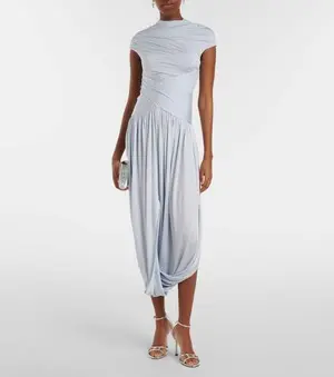 SELF-PORTRAIT Draped Midi Dress