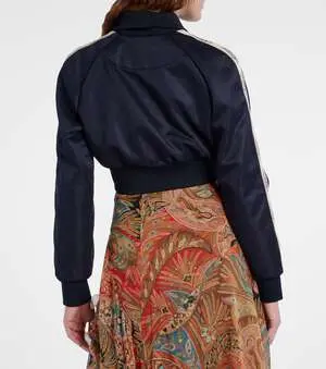Etro Cropped Track Jacket - Blue