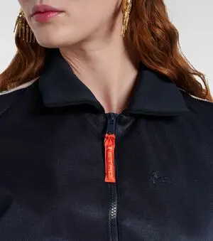 Etro Cropped Track Jacket - Blue