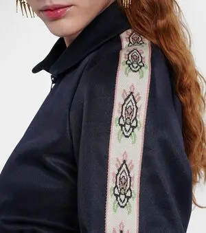 Etro Cropped Track Jacket - Blue