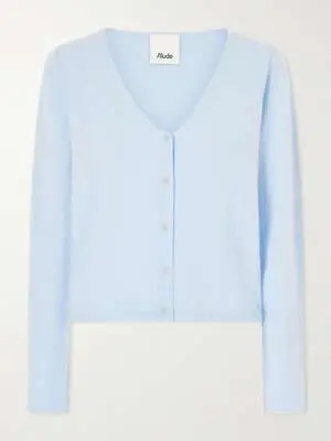 ALLUDE Cashmere Cardigan - Light Blue