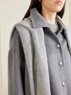 ANINE BING Luca Wool And Cashmere-blend Jacket - Gray
