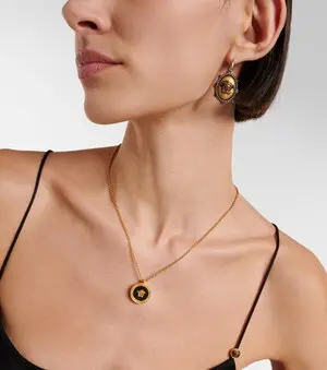 Versace Tivoli Medusa Earrings - Brown