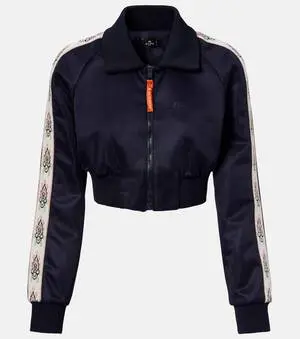 Etro Cropped Track Jacket - Blue