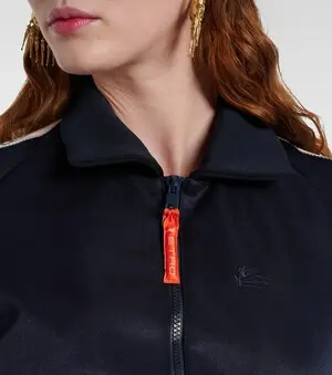 Etro Cropped Track Jacket - Blue