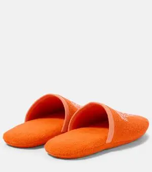 Versace Medusa Cotton Terry Slippers - Orange