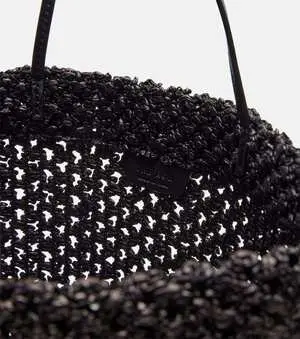 THE ROW Barn Small Raffia Tote Bag - Black