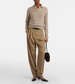 THE ROW Bourse Medium Suede Shoulder Bag