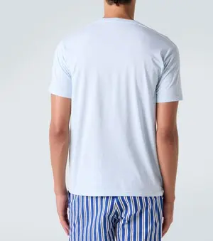 TOM FORD Cotton And Silk Jersey T-shirt - Blue
