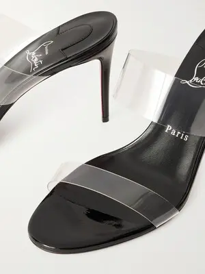 CHRISTIAN LOUBOUTIN Just Nothing 85 Pvc And Patent-leather Mules