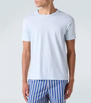 TOM FORD Cotton And Silk Jersey T-shirt - Blue