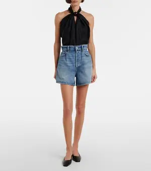 AGOLDE Lyonne Denim Shorts - Blue
