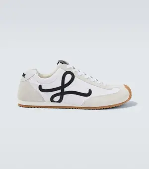 Loewe Ballet Runner 2.0 Suede-trimmed Sneakers - White
