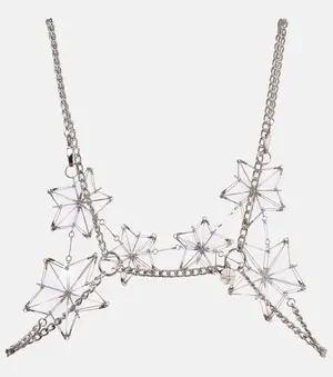 Noir Kei Ninomiya Chain-detail Top - Silver