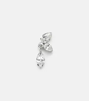 MARIA TASH Echo 18kt White Gold Single Earring With Diamonds - Silver