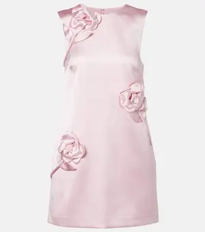 SELF-PORTRAIT Satin Mini Dress - Pink