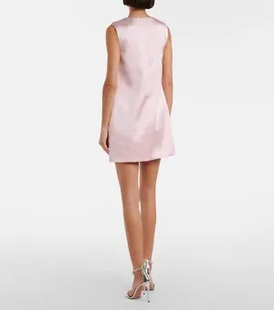 SELF-PORTRAIT Satin Mini Dress - Pink