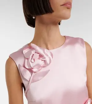 SELF-PORTRAIT Satin Mini Dress - Pink