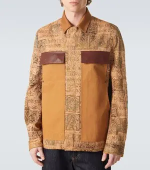 Junya Watanabe Leather-trimmed Jacquard Jacket