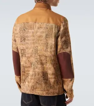 Junya Watanabe Leather-trimmed Jacquard Jacket