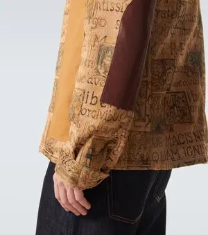 Junya Watanabe Leather-trimmed Jacquard Jacket