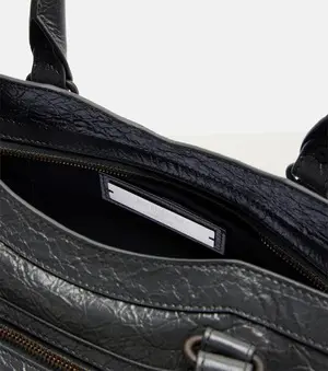 Balenciaga Le City East-west Leather Shoulder Bag - Grey