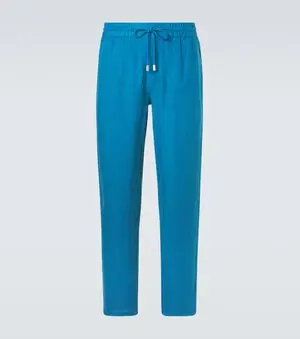 Vilebrequin Linen Tapered Trousers - Blue