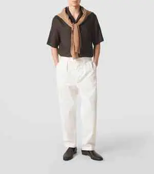 Zegna Linen Bowling Shirt - Brown