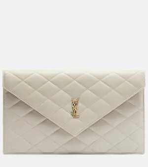 Saint Laurent Cassandre Quilted Leather Pouch