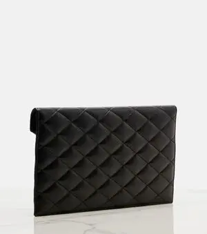 Saint Laurent Cassandre Quilted Leather Pouch