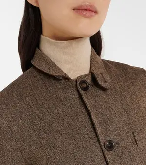 Loro Piana Suede-trimmed Linen Jacket