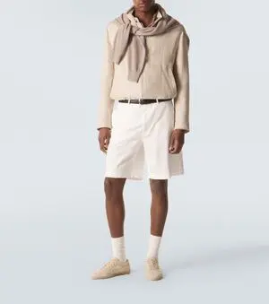 Brunello Cucinelli Suede Round Toe Sneakers - Beige