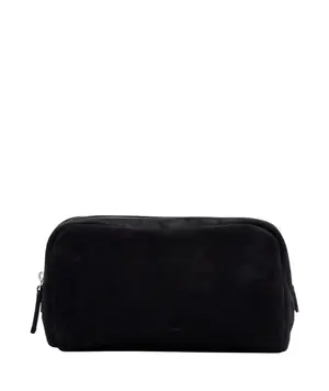 THE ROW Astra Small Suede Pouch - Black