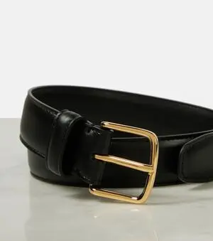 THE ROW Classic Leather Belt - Black