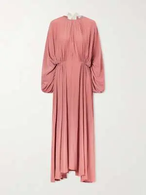 LANVIN Open-back Woven Maxi Dress - Pink