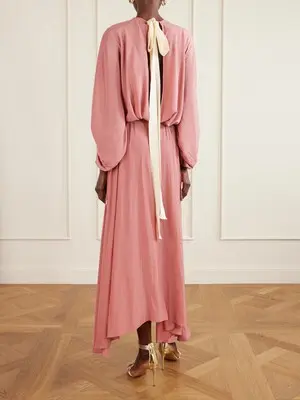 LANVIN Woven Open-back Maxi Dress - Pink