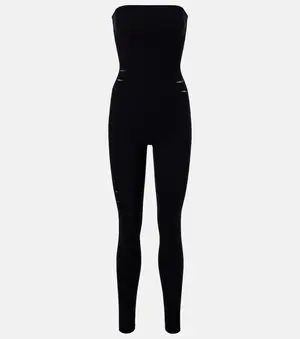 Wolford Slash Cutout Strapless Jersey Catsuit - Black