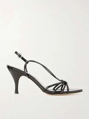 AeydĒ Solange Patent-leather Sandals - Black