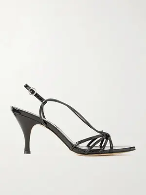 AeydĒ Solange Patent-leather Sandals - Black