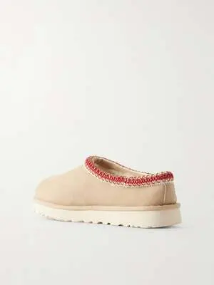 UGG Tasman Ii Shearling-lined Embroidered Suede Slippers