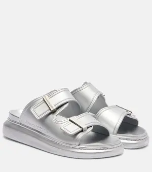 Alexander McQueen Rubber Slides - Silver