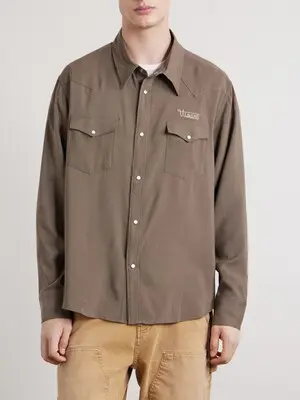 Visvim Four Corners Logo-embroidered Canvas Western Shirt