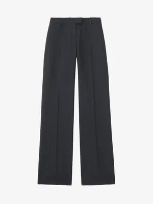 Alexander McQueen Pinstriped Bumster Trousers