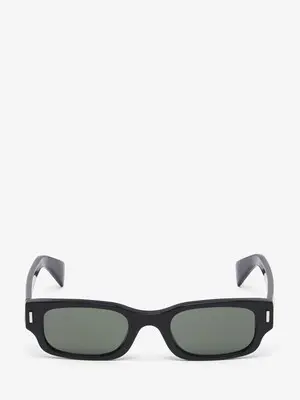 Alexander McQueen T-bar Rivet Panthos Sunglasses - Black