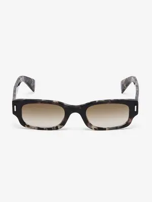 Alexander McQueen T-bar Rivet Panthos Sunglasses - Black/brown