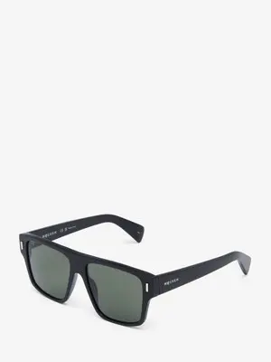 Alexander McQueen T-bar Rivet Square Sunglasses - Black