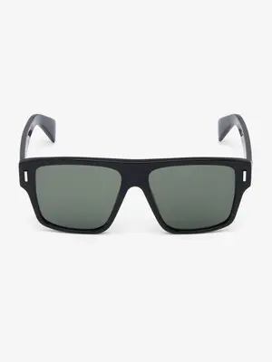 Alexander McQueen T-Bar Rivet Square Sunglasses Black