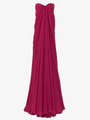 Alexander McQueen Evening Bustier Dress - Pink