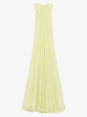 Alexander McQueen Evening Bustier Dress - Yellow