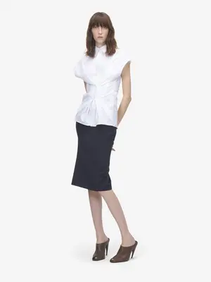 Alexander McQueen Gathered Short-sleeved Shirt